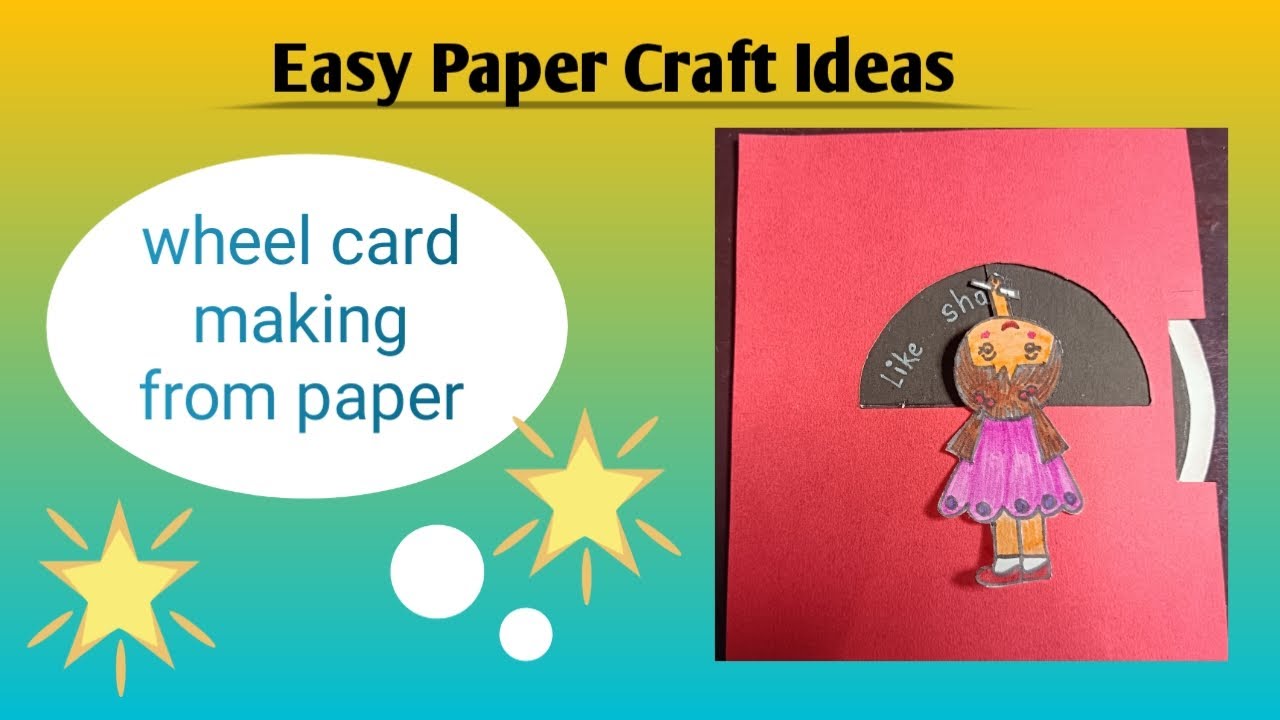 wheel card making from paper!! #craft #creativeart #papercraft # ...
