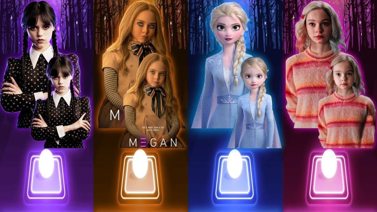 Wednesday Addams - M3gan - Elsa - Lisa money Song TilesHopEDMRush - YouTube