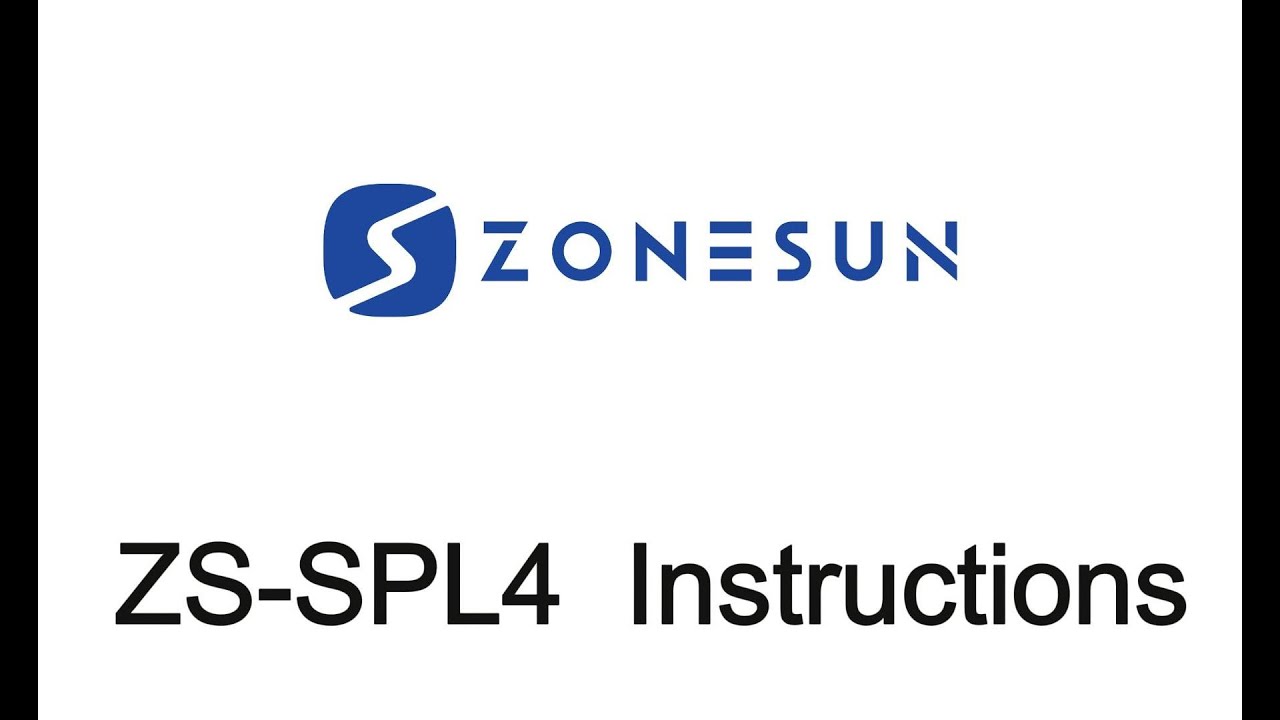 Zonesun ZS-SPL4 Instructions - YouTube