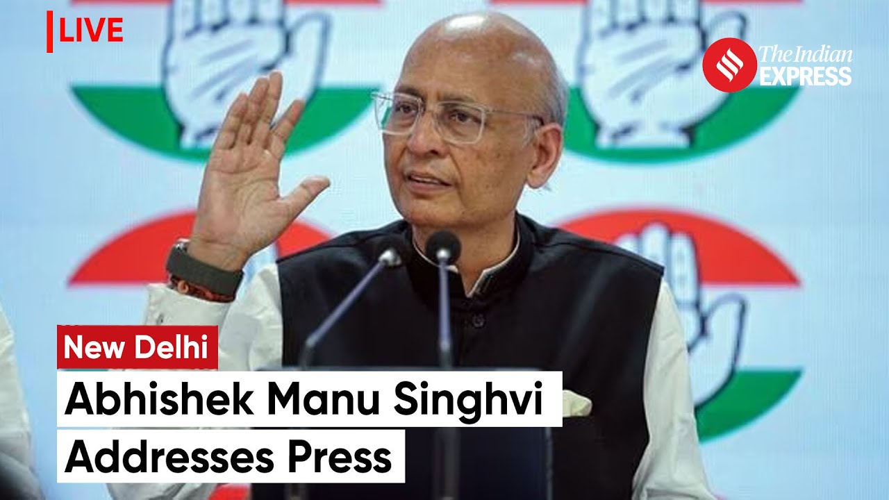 Congress LIVE: Abhishek Manu Singhvi Addresses Press At AICC HQ In New ...