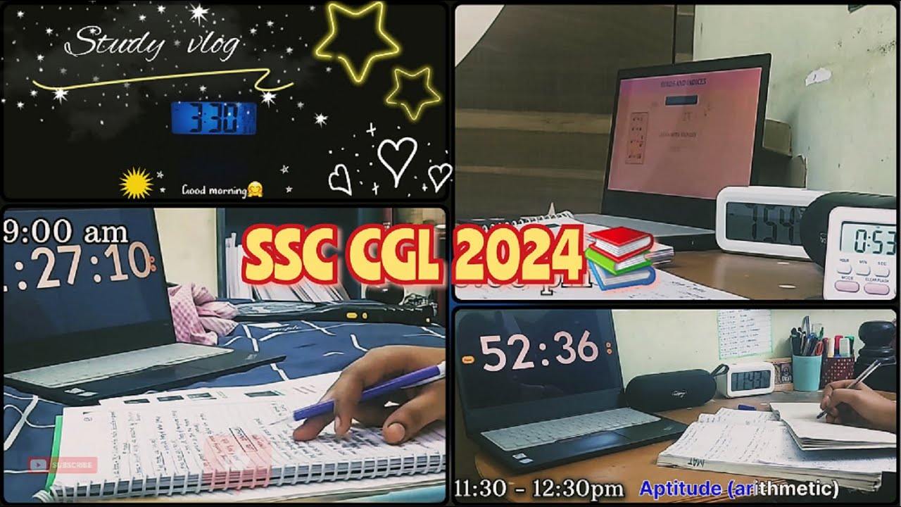 SSC CGL 2024 ️‍🔥Study Vlog📚| A day🌞in Life OF SSC Aspirants | Self ...