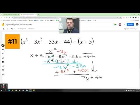 Algebra 2 Polynomials Practice Test Problem 11 - YouTube