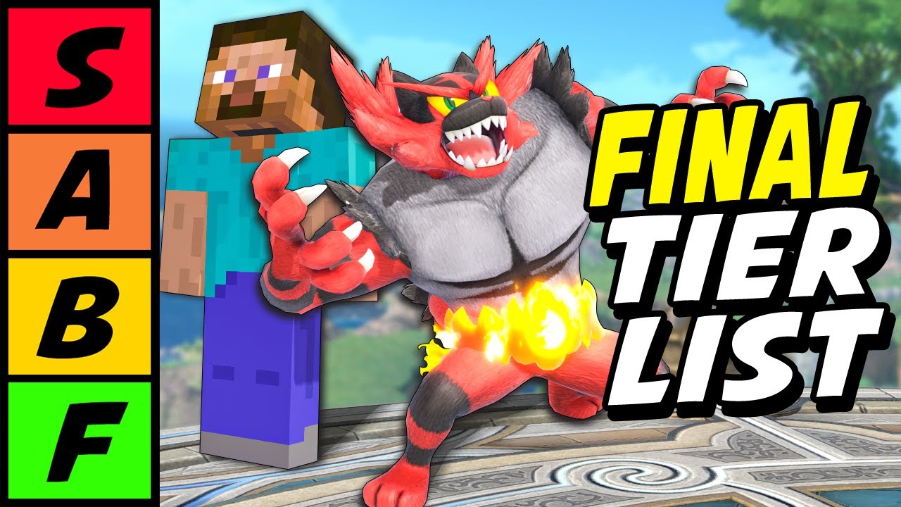 THE FINAL SMASH BROS ULTIMATE TIER LIST - YouTube