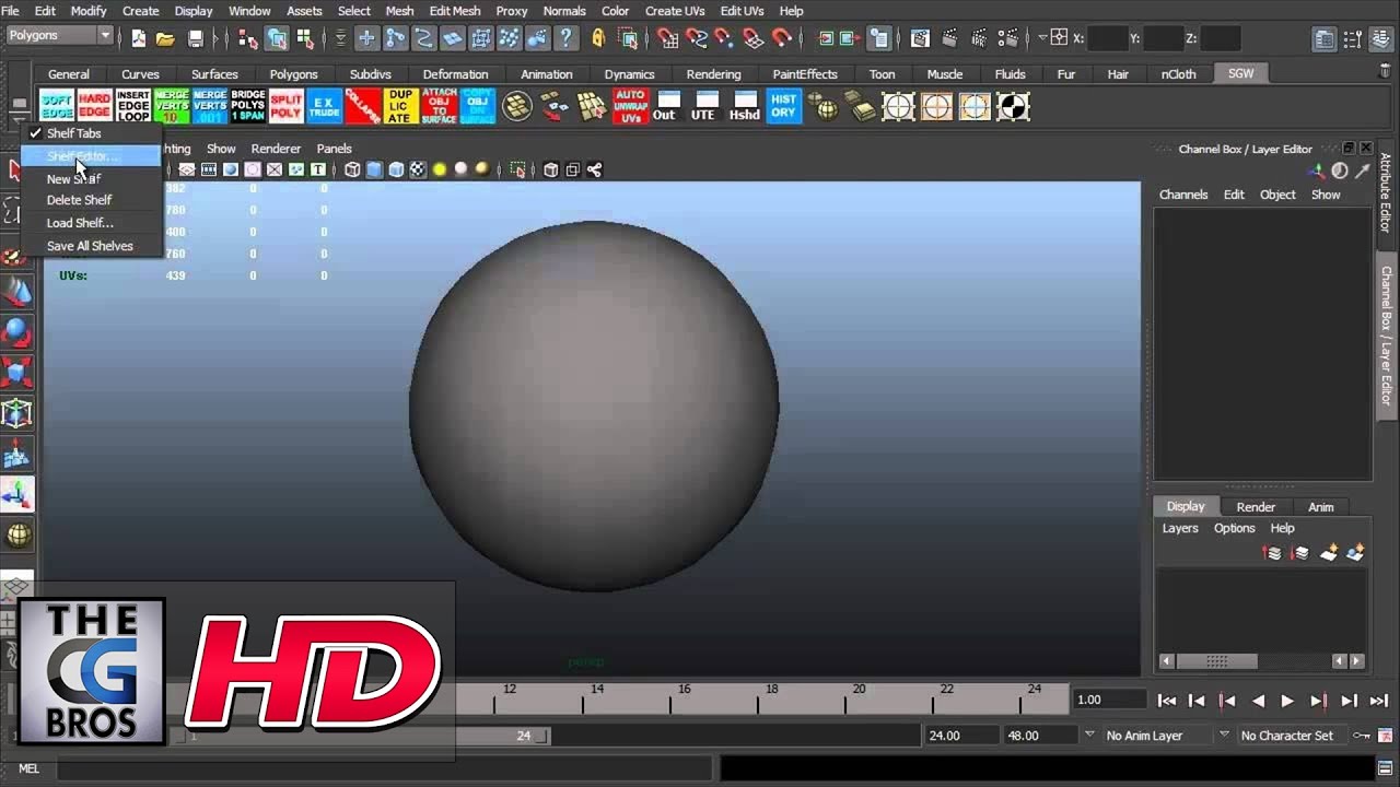 CGI 3D Tutorial : "Custom Shelves in Maya" - by 3dmotive - YouTube