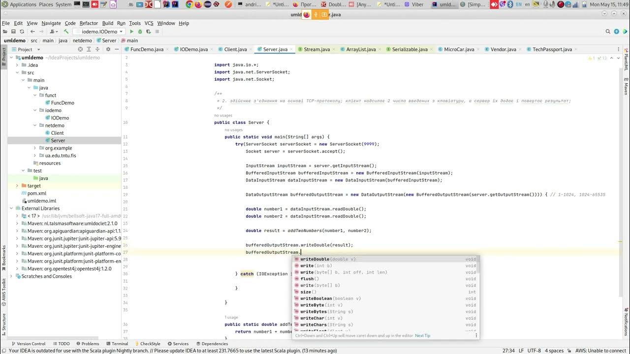 java socket, reader, writer - YouTube