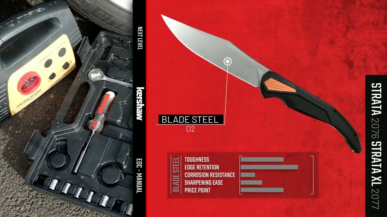 Ножи KERSHAW 2076 Strata и 2077 Strata XL - YouTube