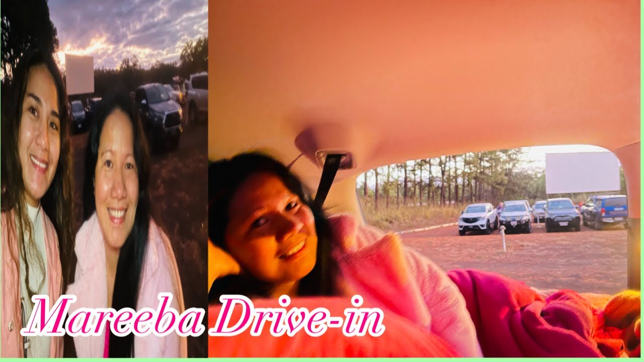 Watching movies at the Mareeba Drive-in theater/old-style outdoor ...