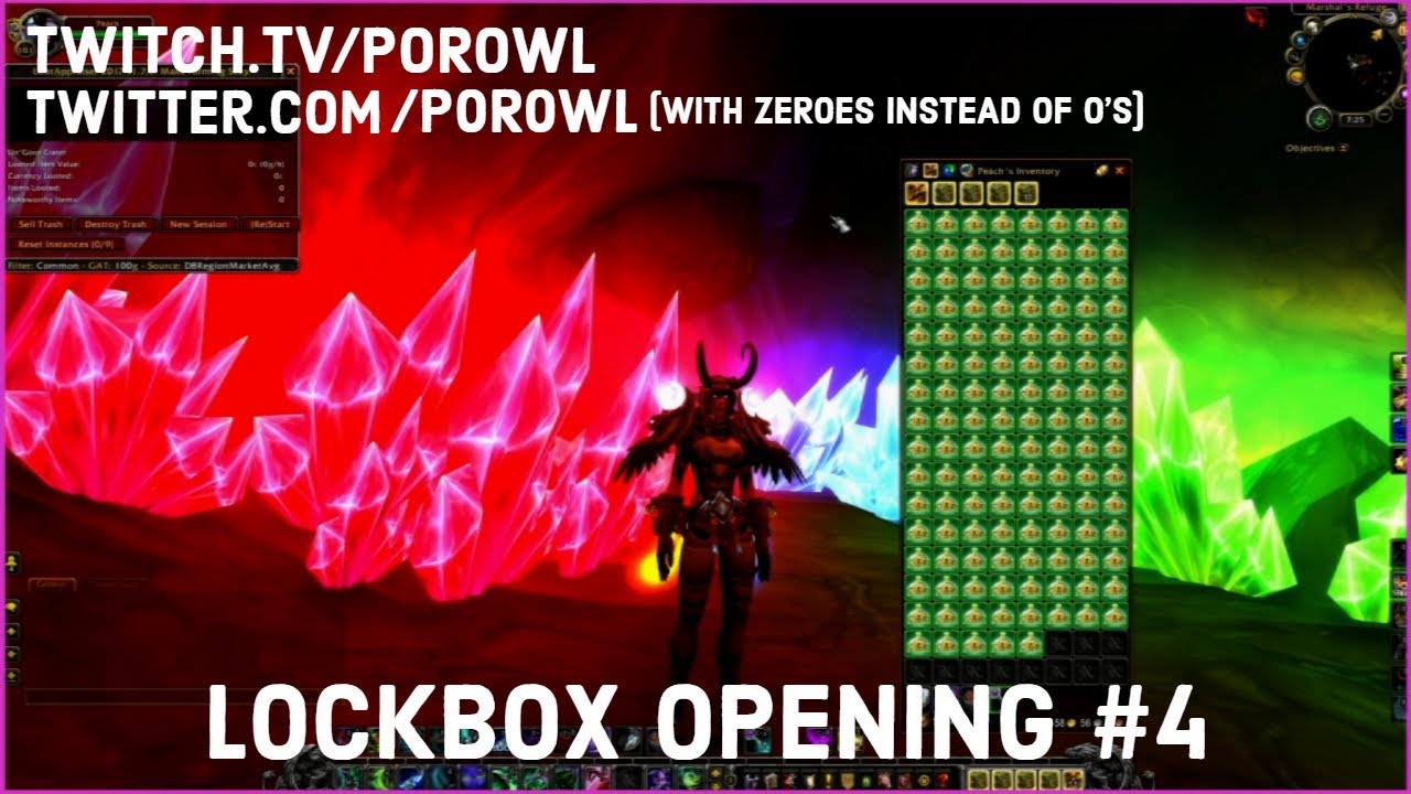 WoW Gold Farm | Opening 125 Lockboxes! | 64,495g | 516g Per Box ...