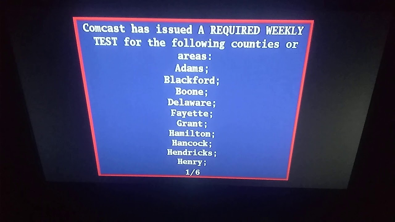 EAS #288: Required Weekly Test - Indiana (1/6/2020) (Comcast) - YouTube