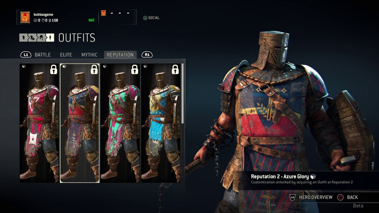For Honor beta hero customizations and emblems - YouTube