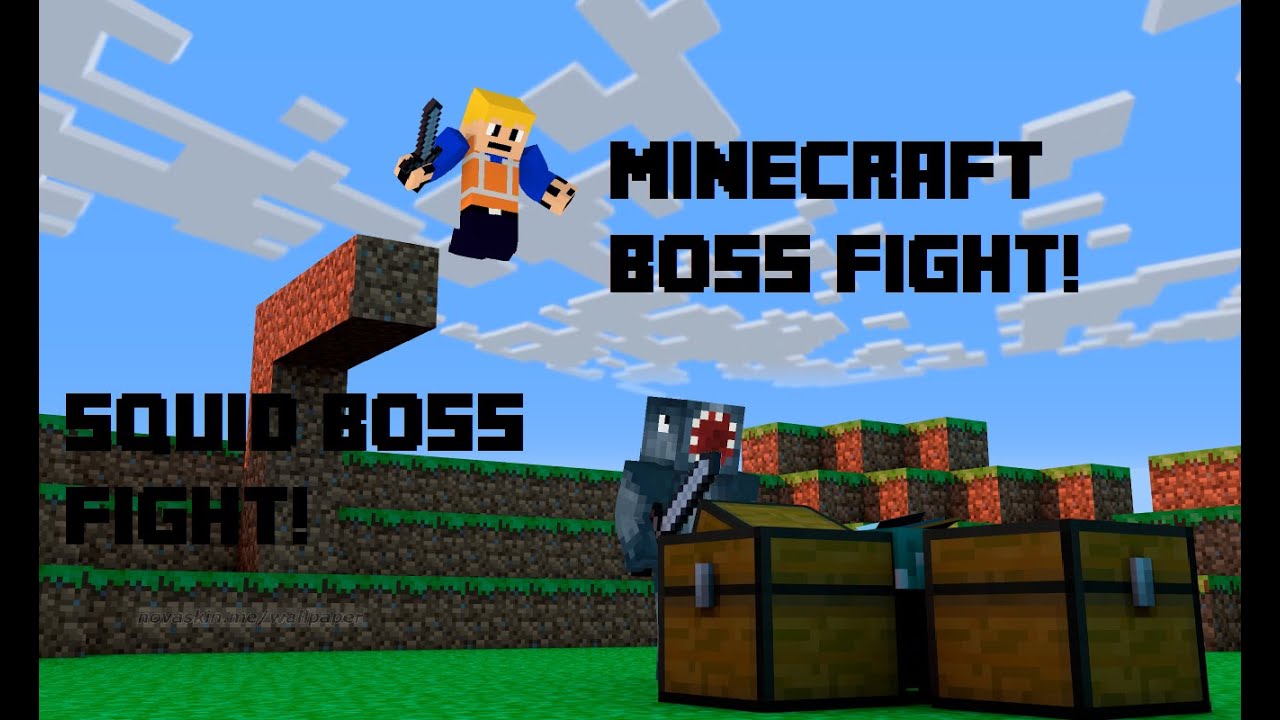 Minecraft Squid Boss Fight! - YouTube