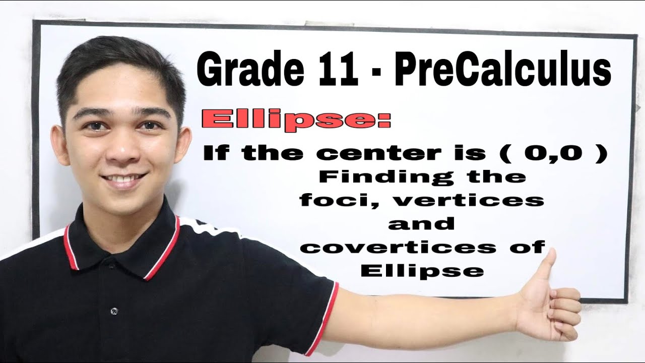 Pre-Calculus - Ellipse : If the Center is (0,0) find the foci, vertices ...