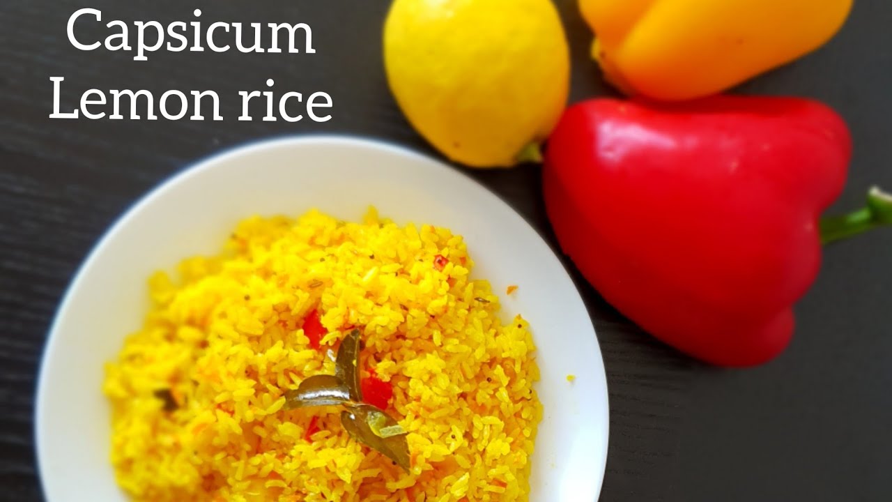 Capsicum lemon rice | lemon rice | capsicum nimbu rice | nimbu rice ...