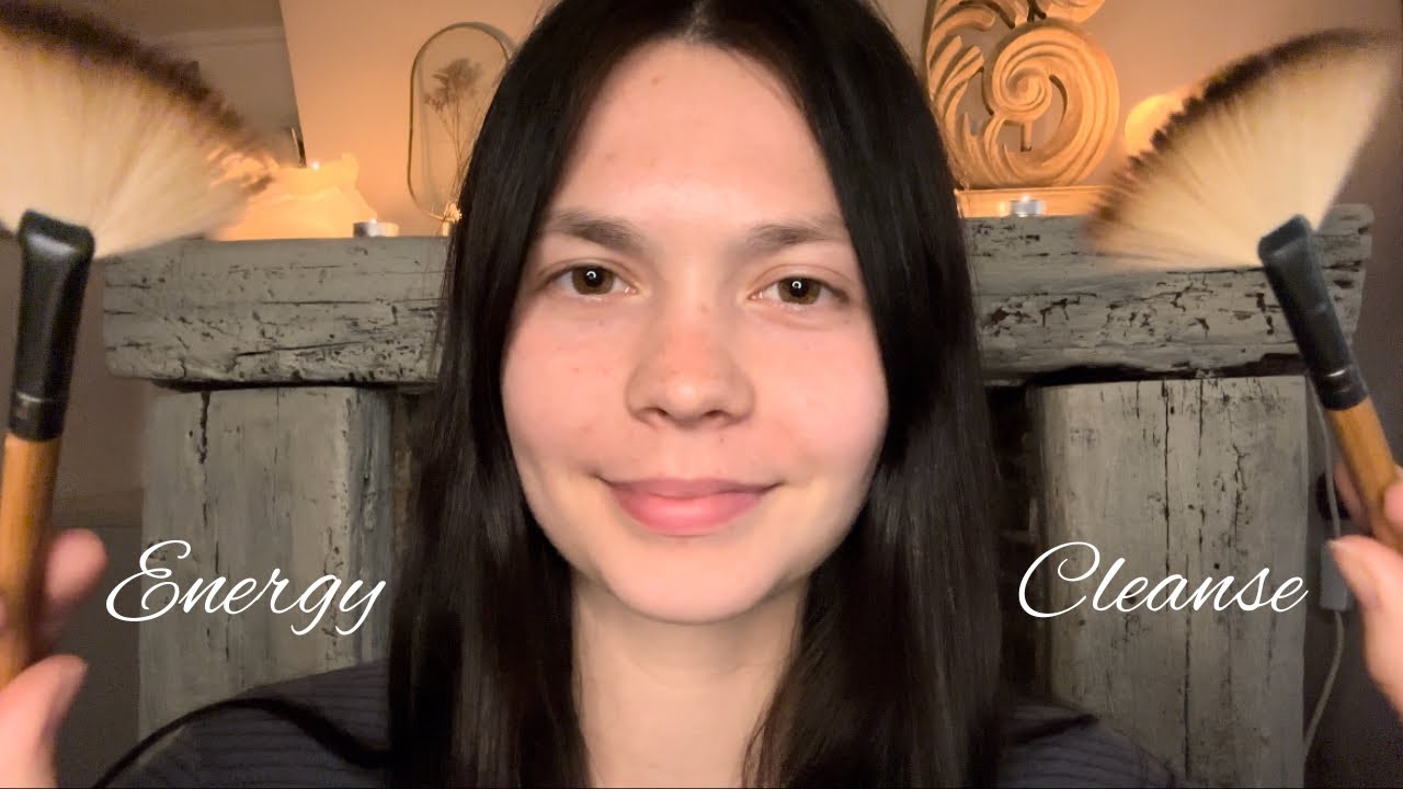 ASMR to calm your mind | healing energy cleanse (reading to you, hand movements, face brushing ...