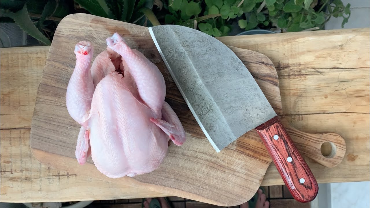 How to cut full chicken for BBQ || Chicken Barbecue - YouTube