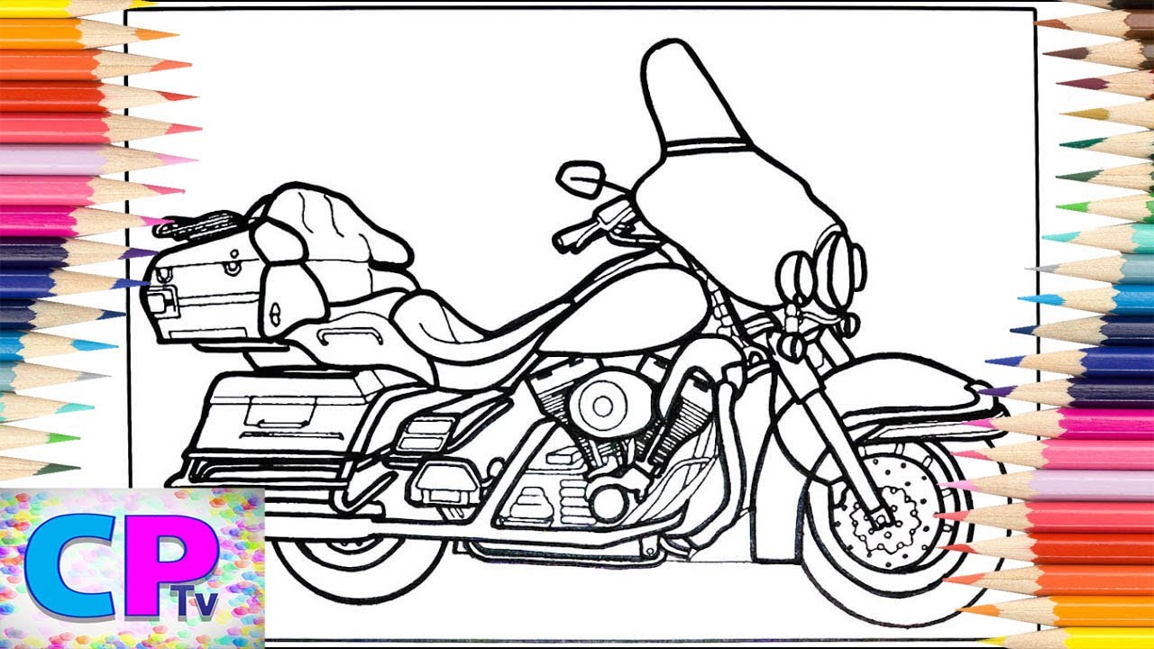 Harley-Davidson Electra Glide Coloring Pages/Elektronomia - Sky High ...