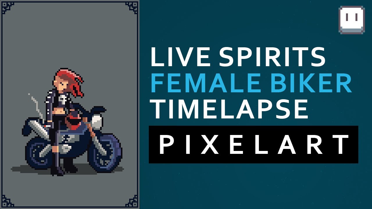 Female Biker Sprite Design for @LiveSpiritsGG - Pixelart - YouTube