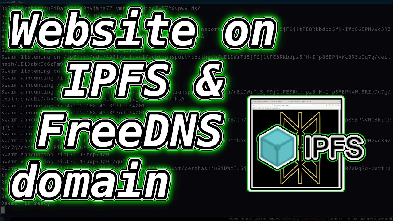 IPFS website, with free hostname - YouTube