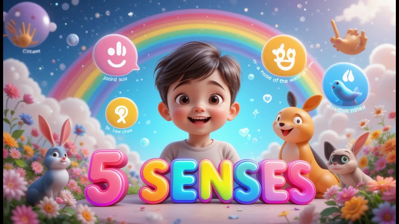 Learn About Five Senses 👃👂👀👅 | Fun Kids Song & Nursery Rhyme for ...