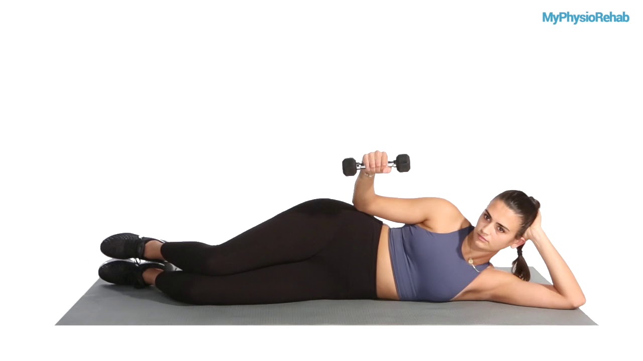 Shoulder External Rotation in Side Lying - YouTube