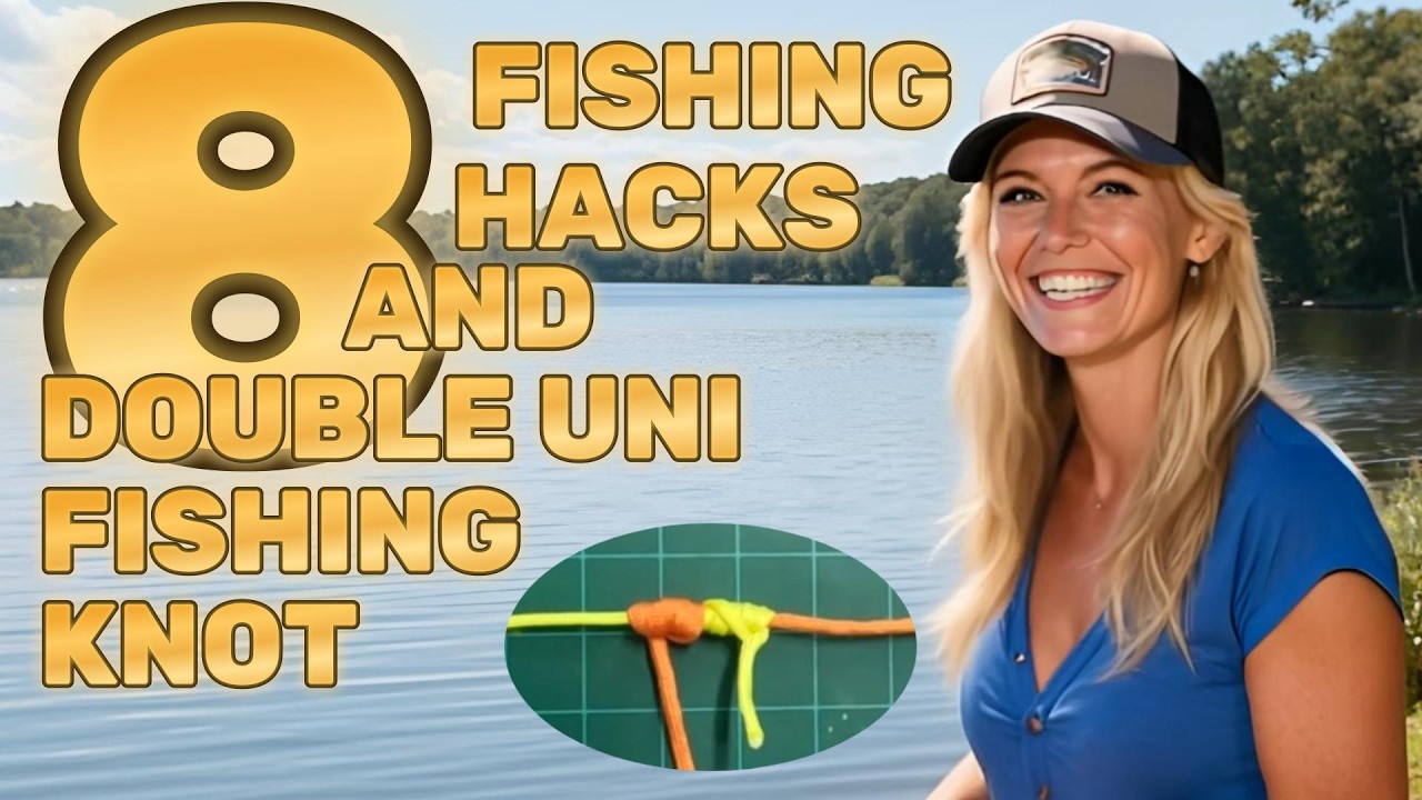 8 FISHING HACKS AND DOUBLE UNI FISHING KNOT ! - Fishing