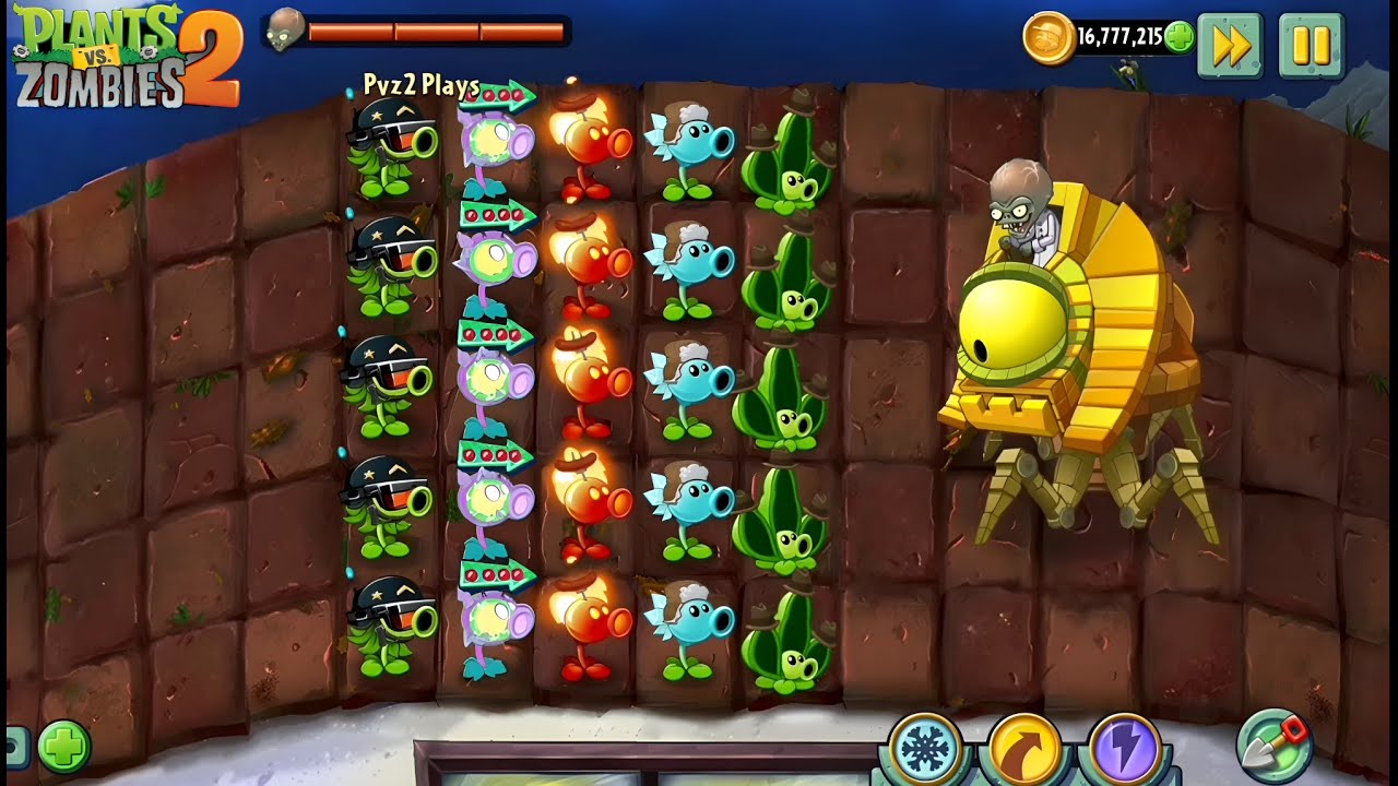 Plants Vs. Zombies - Max Level Pea Plants Vs. All Zomboss - YouTube