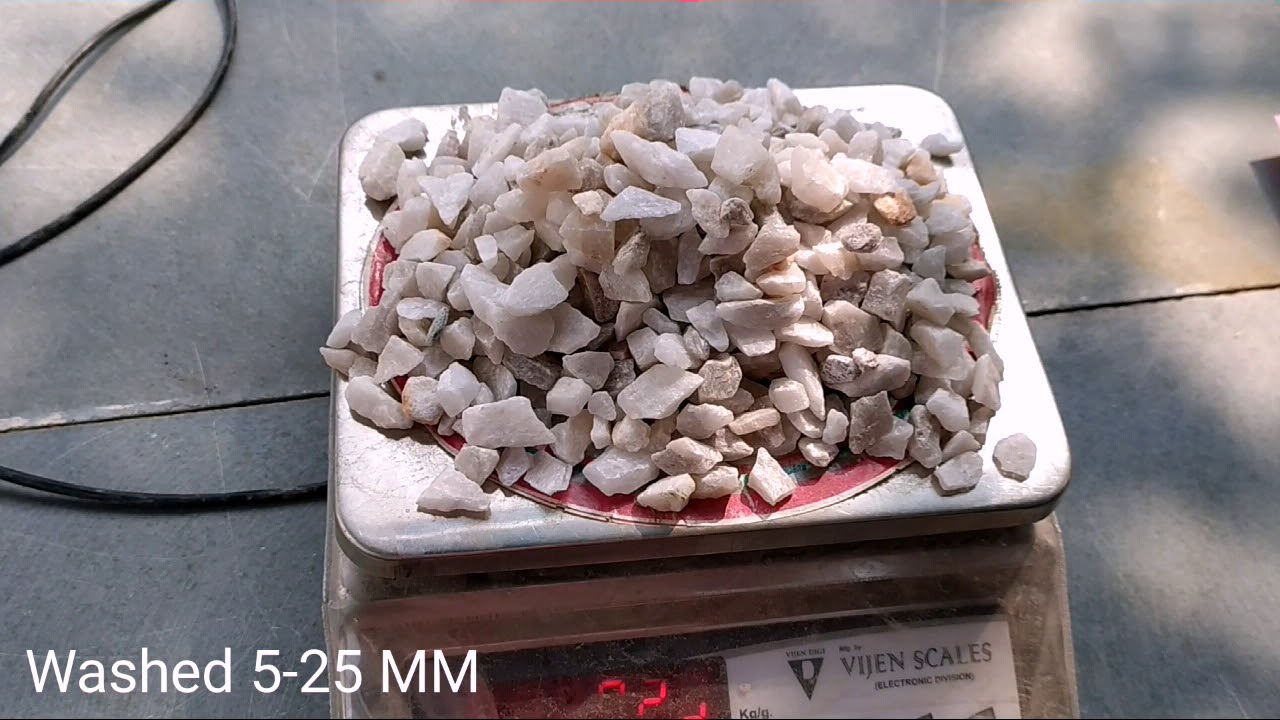 Washed quartz raw, lumps small size - YouTube