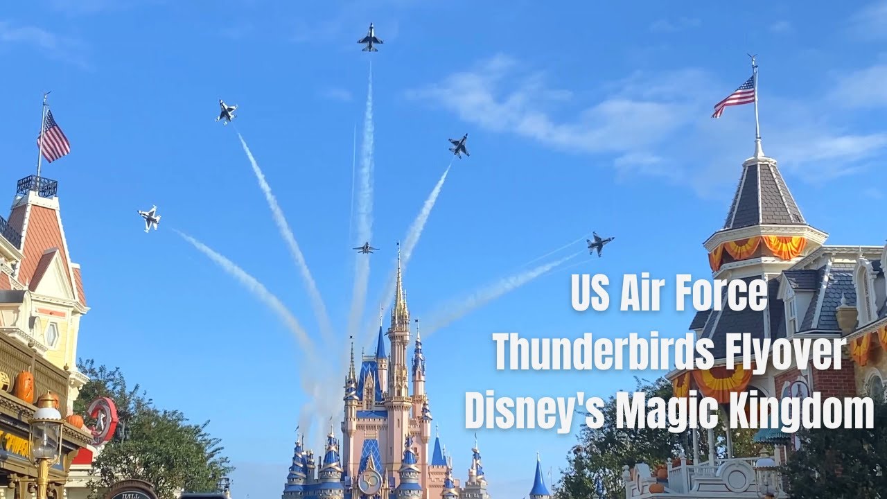 Walt Disney World US Air Force Thunderbirds Jets Flyover Show Honoring ...