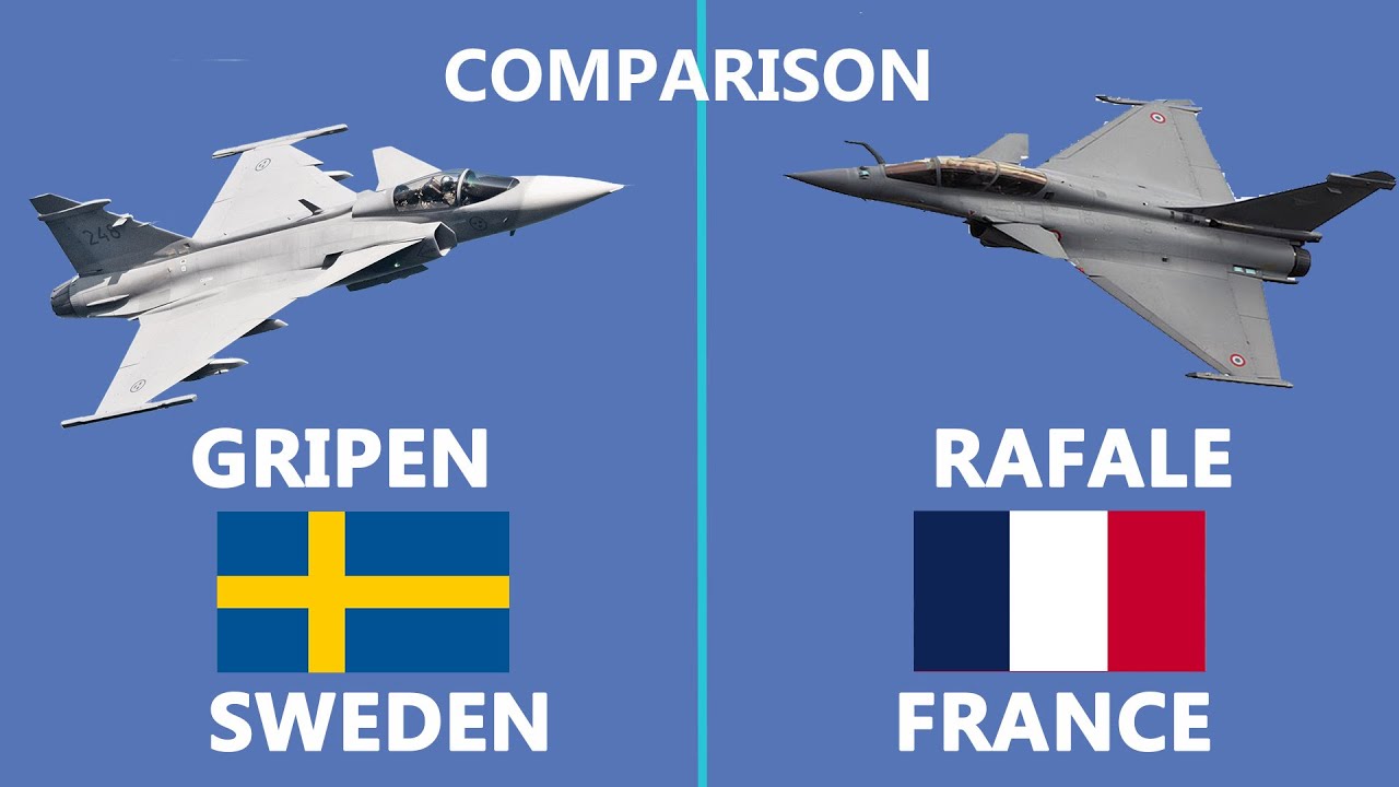 Comparison of Sweden's Gripen and France's Rafale Fighter Jets - YouTube