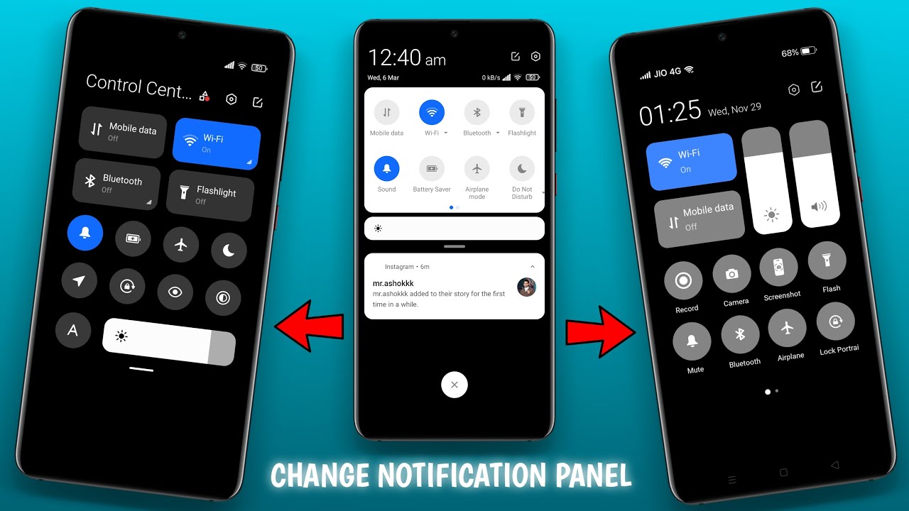 Top 3 Notification Panel - How to Change Notification Panel in any ...
