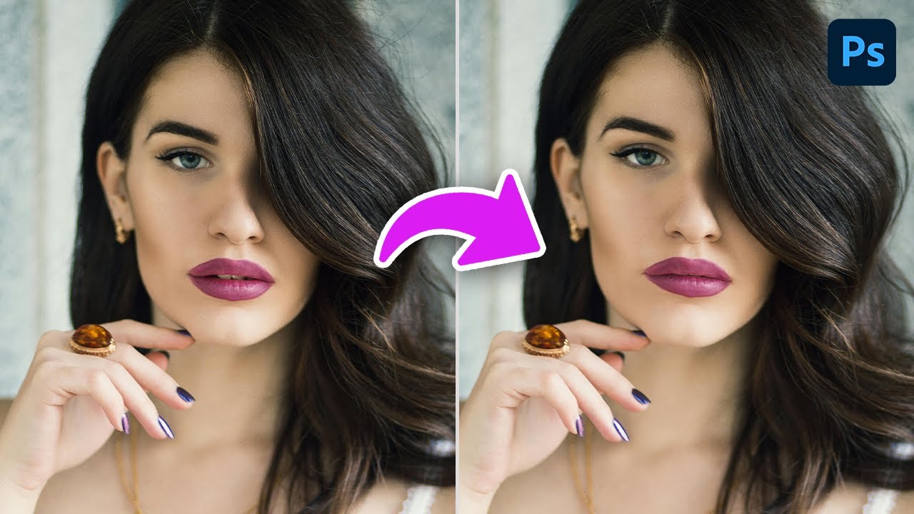 Fast & Easy Way to Close Lips in Adobe Photoshop - YouTube