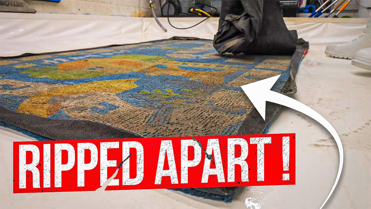 Cleaning A Classic! Destroyed Rug Restored & Repaired In This ...