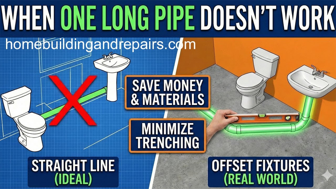 How to Run Drains for Offset Plumbing Fixtures That Don't All Fit In ...