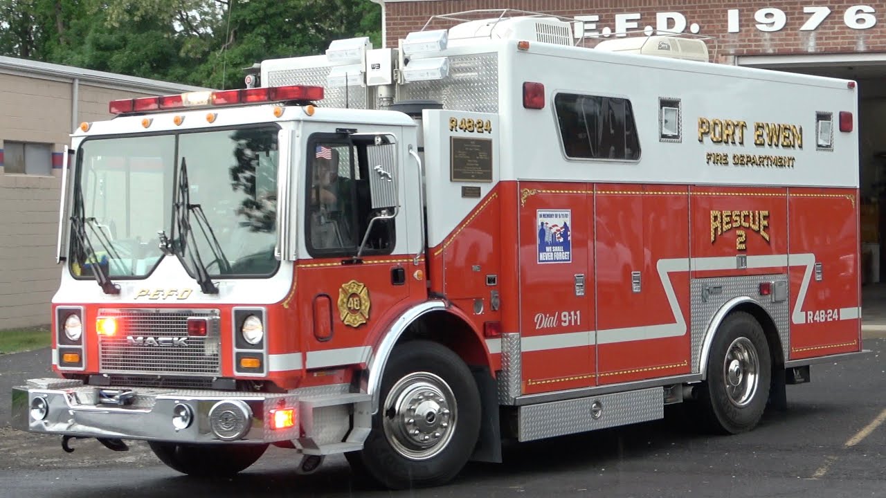 Port Ewen FD Rescue 48-24 Responding - YouTube