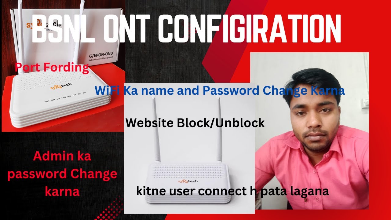 BSNL ont configuration #bsnl #wifi ka name and password kaise change ...