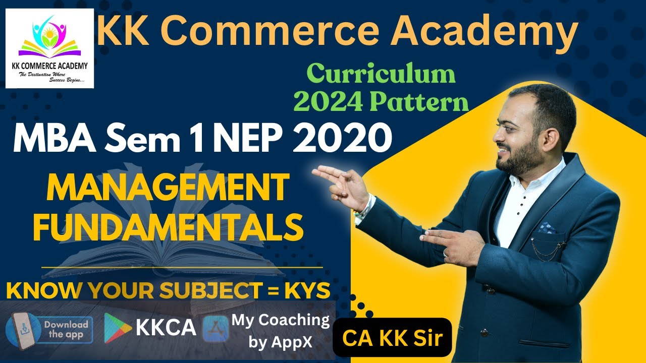 GC 07 Management Fundamentals | MBA Sem 1| NEP 2020 | 2024 Pattern | KYS | Know Your Subject # ...