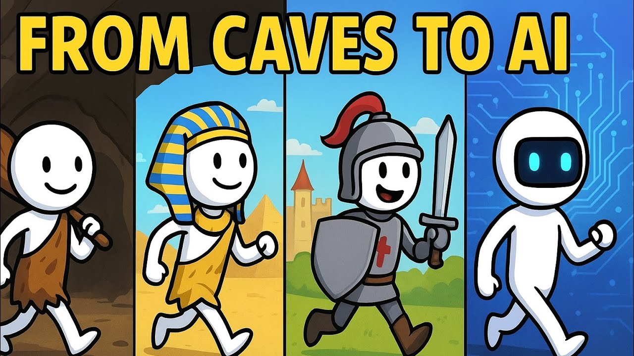 From Caves to AI – Stickman Story Animation - YouTube