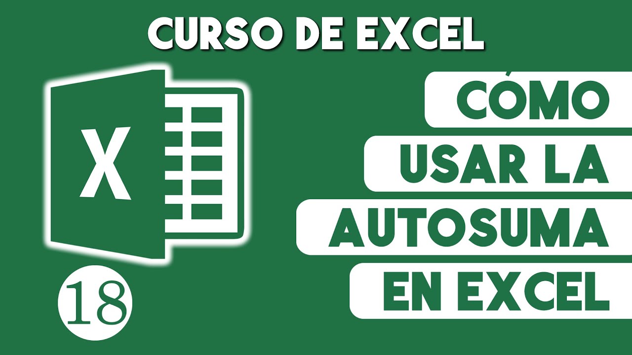 Autosuma en Excel (Sumar Filas y Columnas Automaticamente) - YouTube