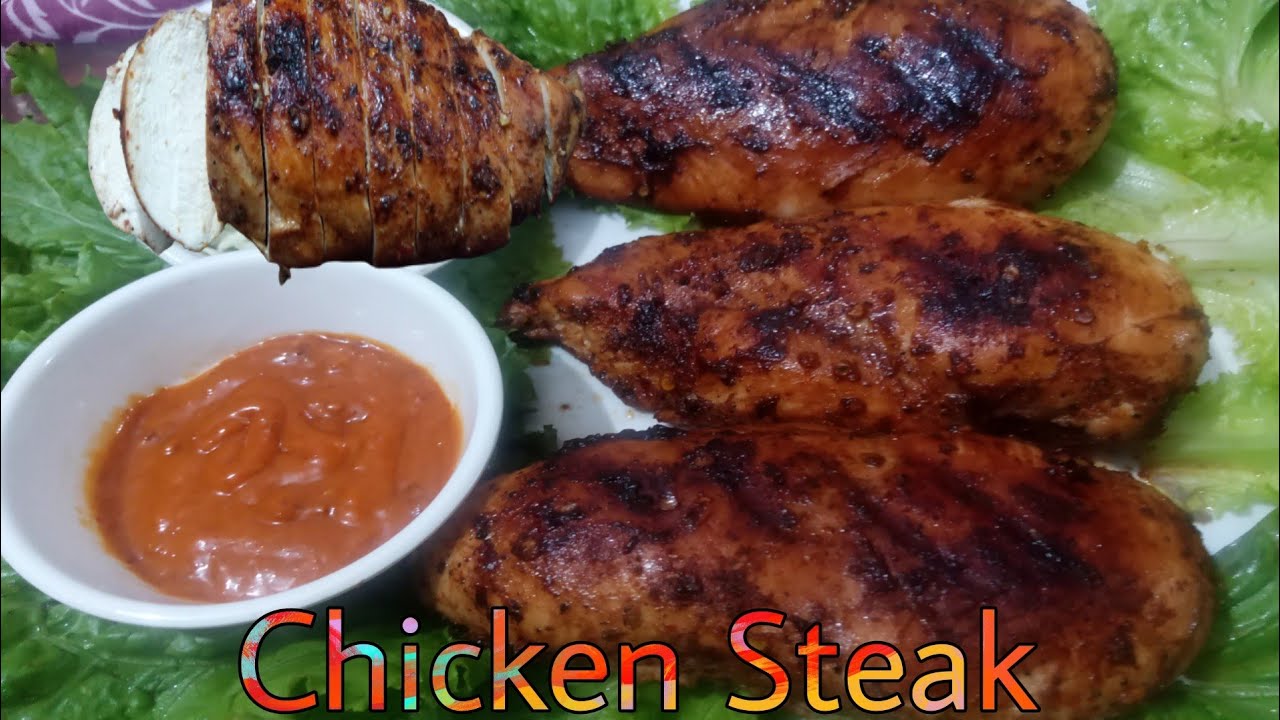 Chicken Steak Recipe | Grilled chicken Recipe | Quick Recipe | Chicken ...