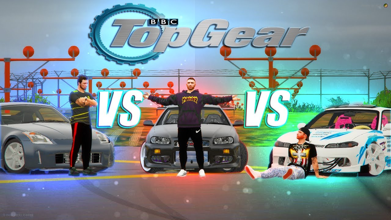 GTA V: TOP GEAR | 350Z VS SKYLINE GTR34 VS NISSA SILVIA S15, QUEM ...