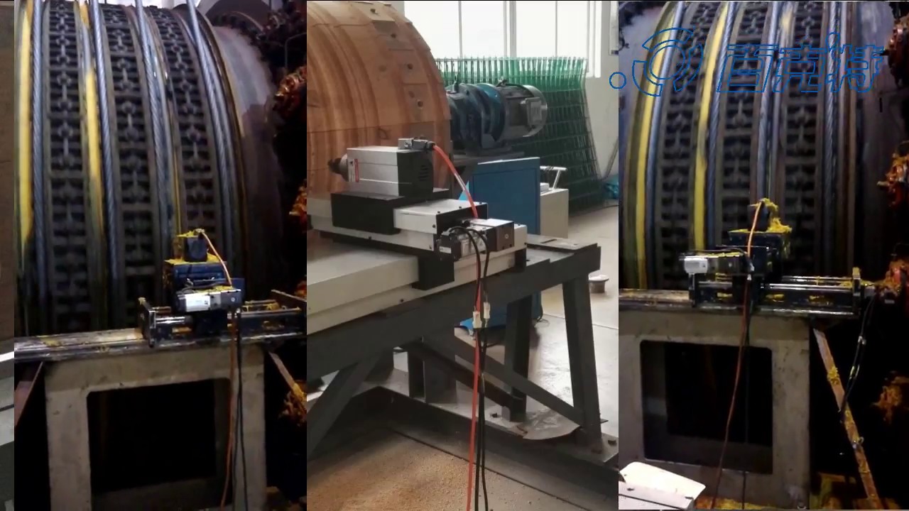 Wire rope groove turning machine of Mine Hoist - YouTube