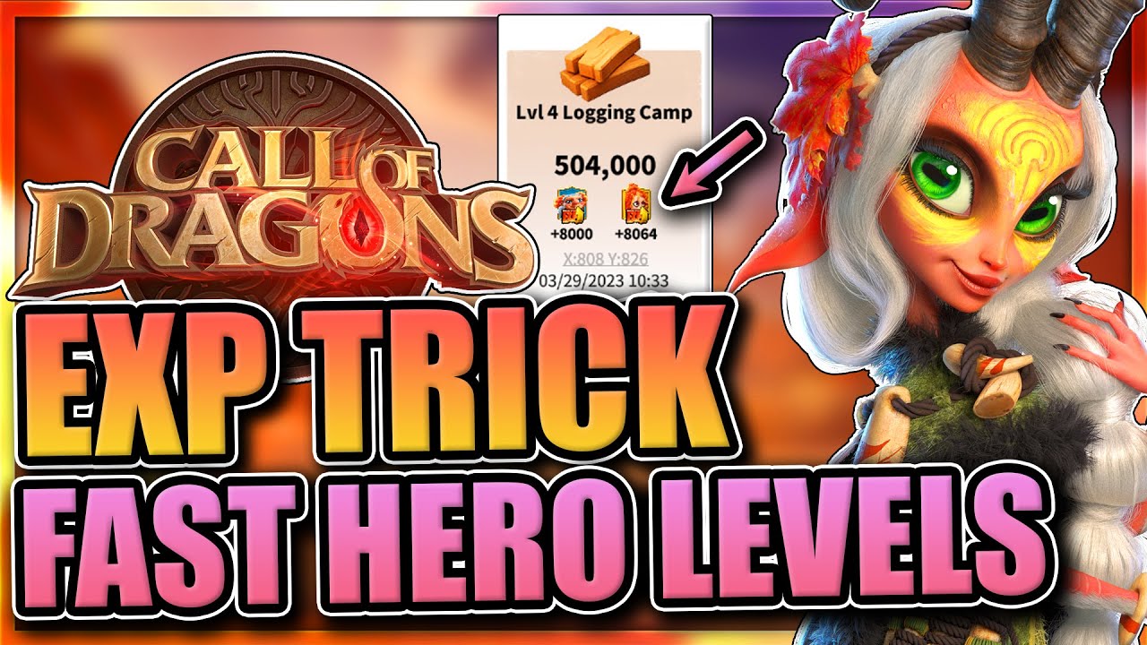 Fast Hero Experience [simple trick] Call of Dragons - YouTube