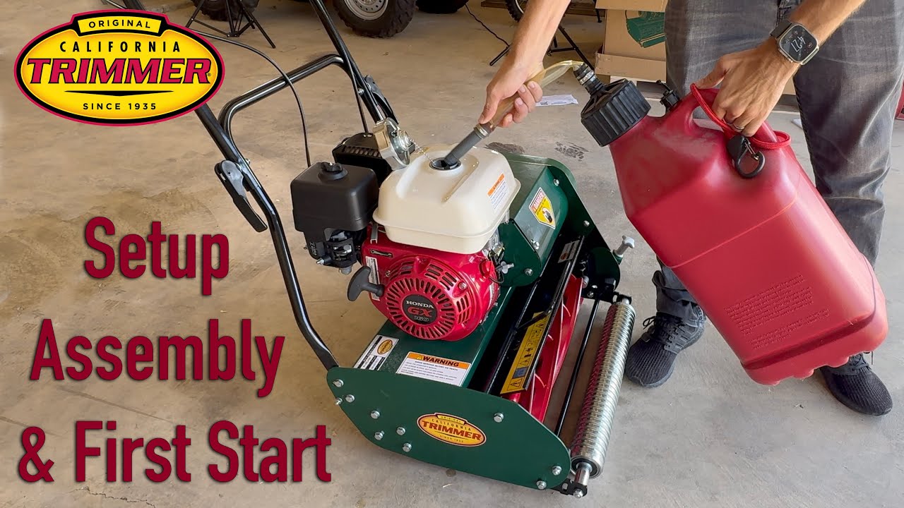 California Trimmer Catalyst 20 Reel Mower Setup Assembly and First ...