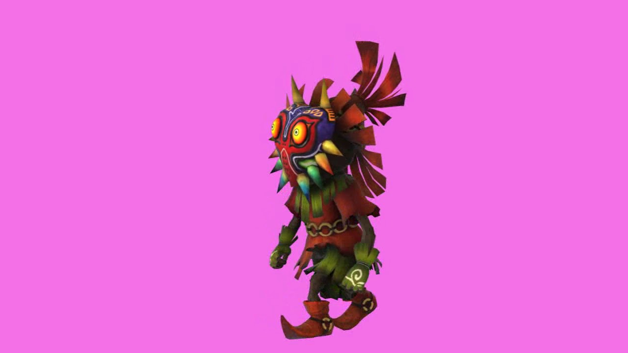 Skull Kid Hyrule Warriors walk animated right chroma - YouTube