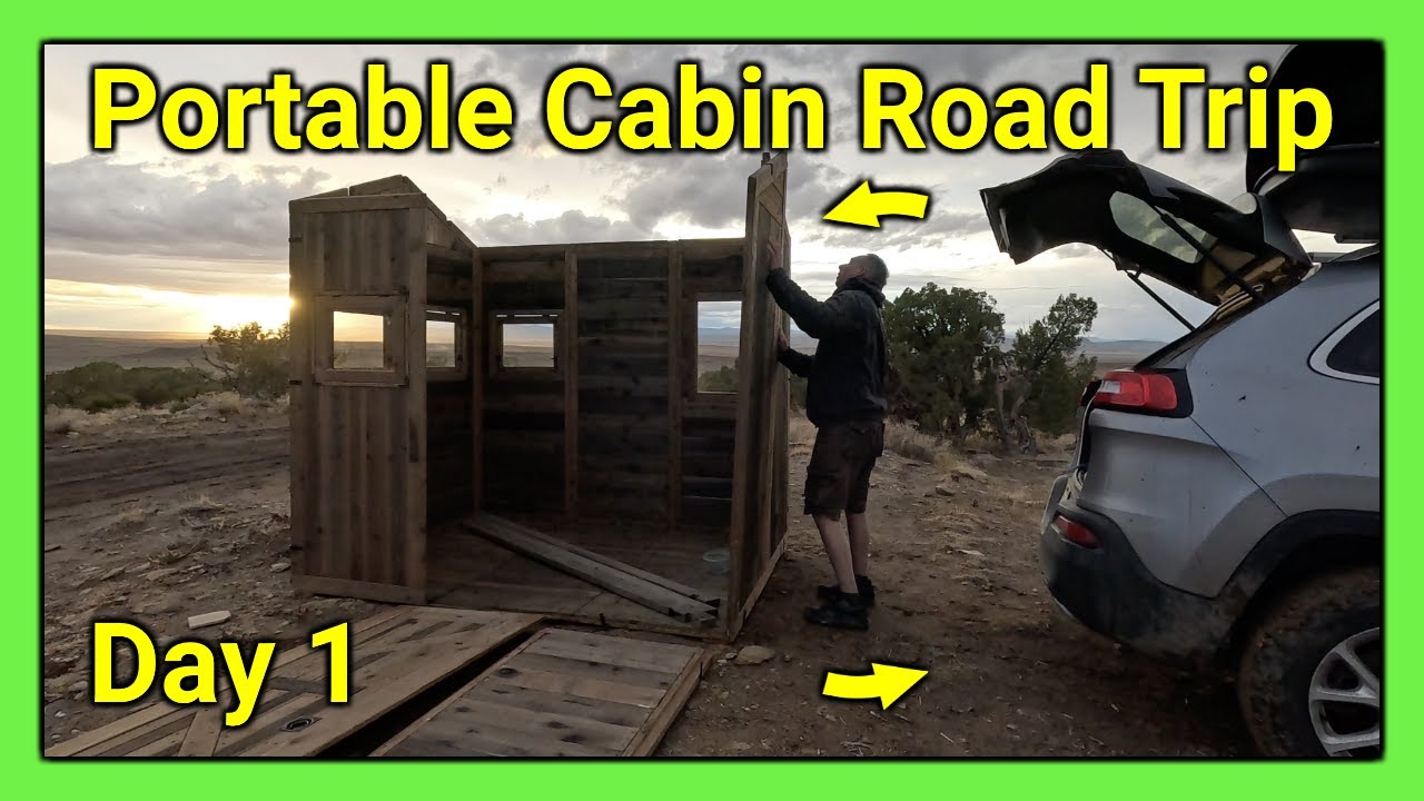 Taking my DIY Portable Cabin on a Road Trip - Camping in Utah Desert ...