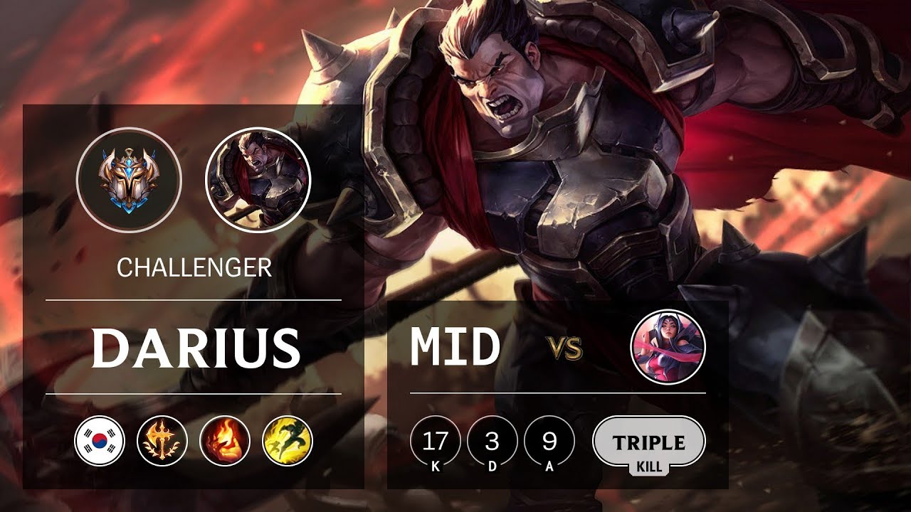 Darius Mid vs Irelia - KR Challenger Patch 9.9 - YouTube