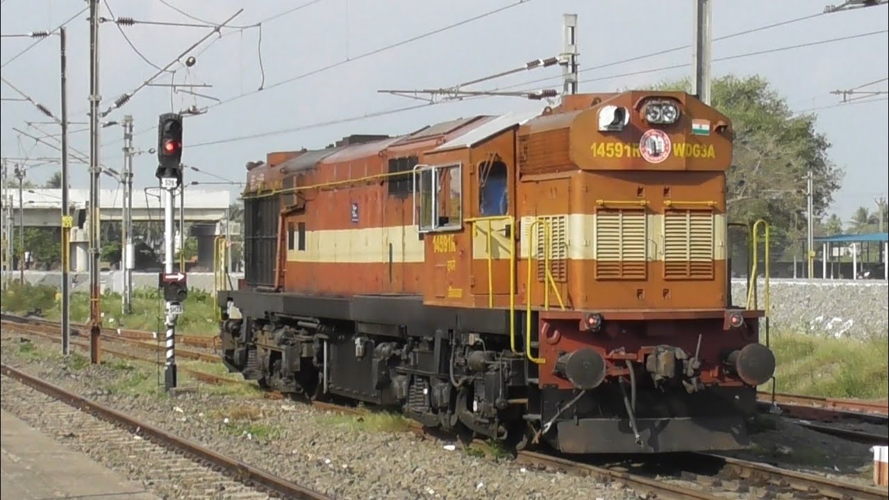 WDG3A ALCO Shunting Duty|Vijayawada (BZA) WDG3A LightRun|LHF & SHF Mode ...