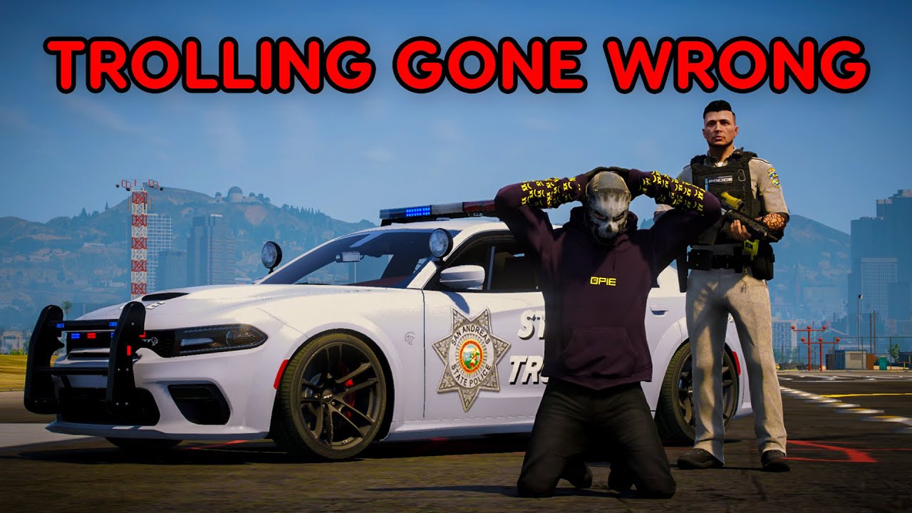 GTA 5 RP - ELANIP trolling cops (GONE WRONG!) - RedlineRP - YouTube