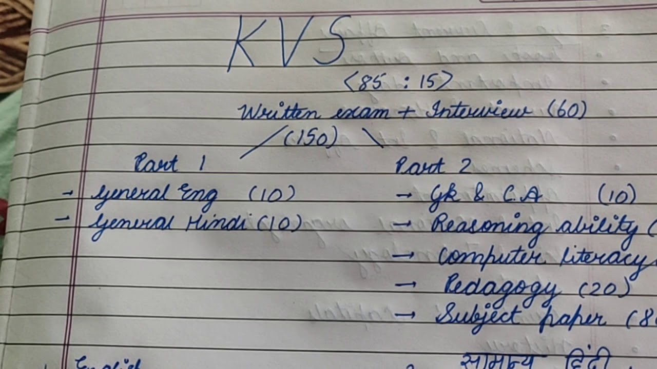 KVS 2020 preparation| pattern| introduction - YouTube