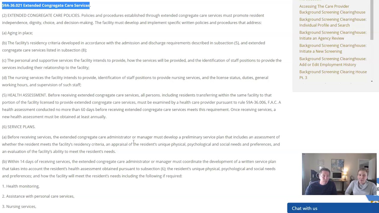 Extended Congregate Care Records - YouTube